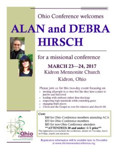Missional Conference to feature Alan and Debra Hirsch - Ohio Mennonite ...